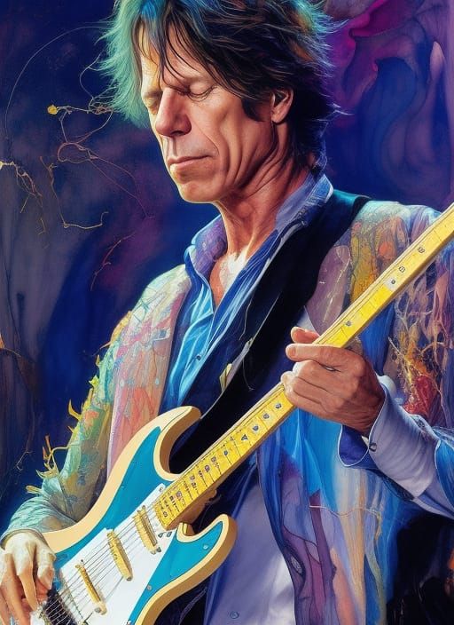 Six String Sages: Jeff Beck - AI Generated Artwork - NightCafe Creator
