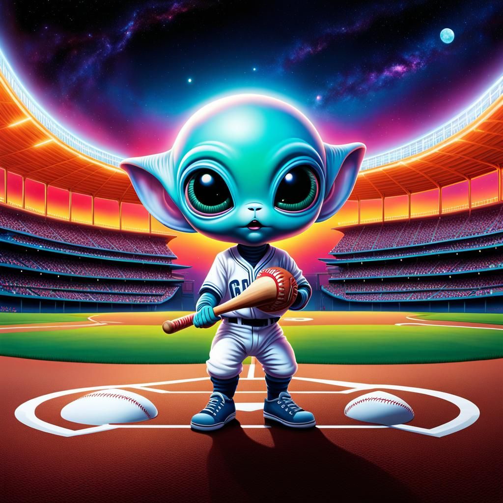 Intergalactic baseball - AI Generated Artwork - NightCafe Creator