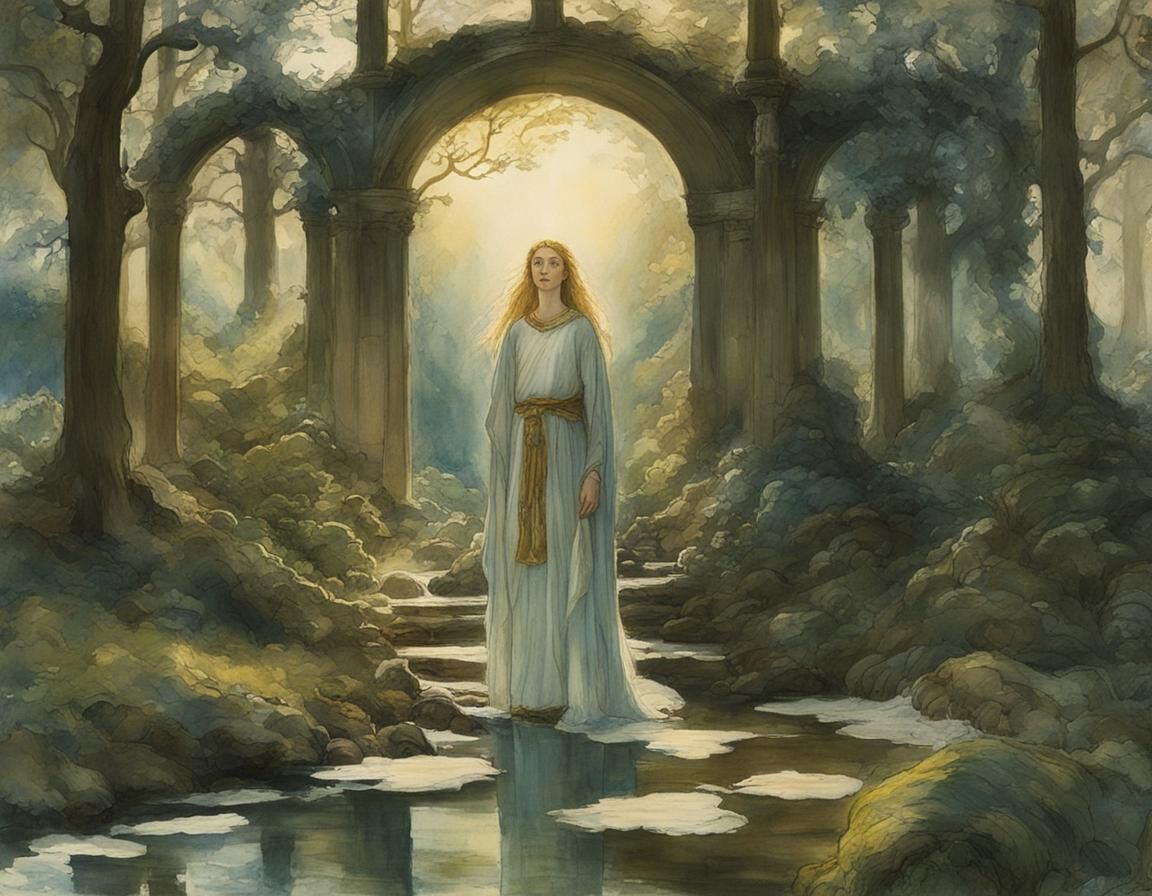 🧚🏽FANTASTIC FANTASY🧚🏽Lady in the Mythical Realm of Avalon - AI ...