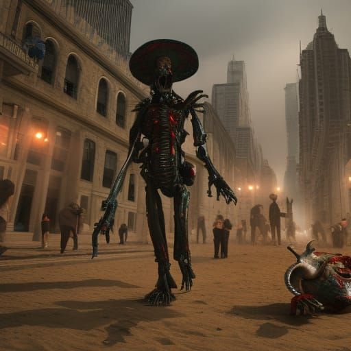 Meca Zombi - AI Generated Artwork - NightCafe Creator