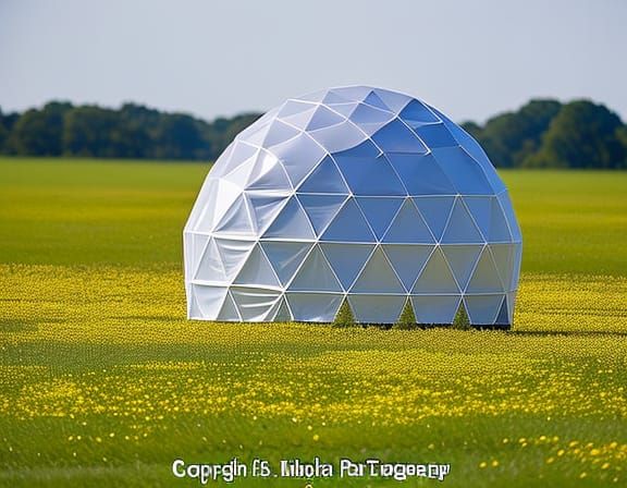 Geodesic Dome by R Buckminster Fuller in an open field 1789 - AI ...