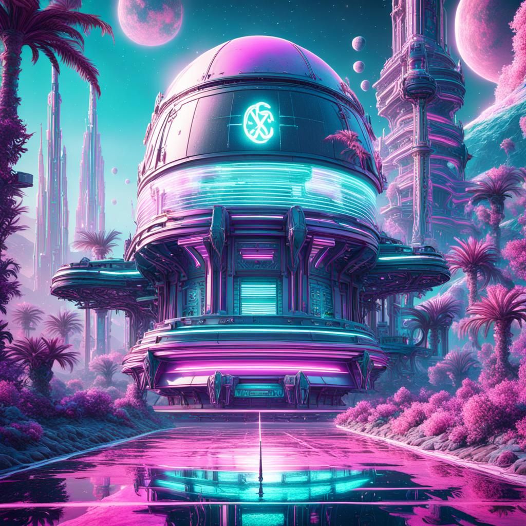 Vaporwave, v0.8 - AI Generated Artwork - NightCafe Creator