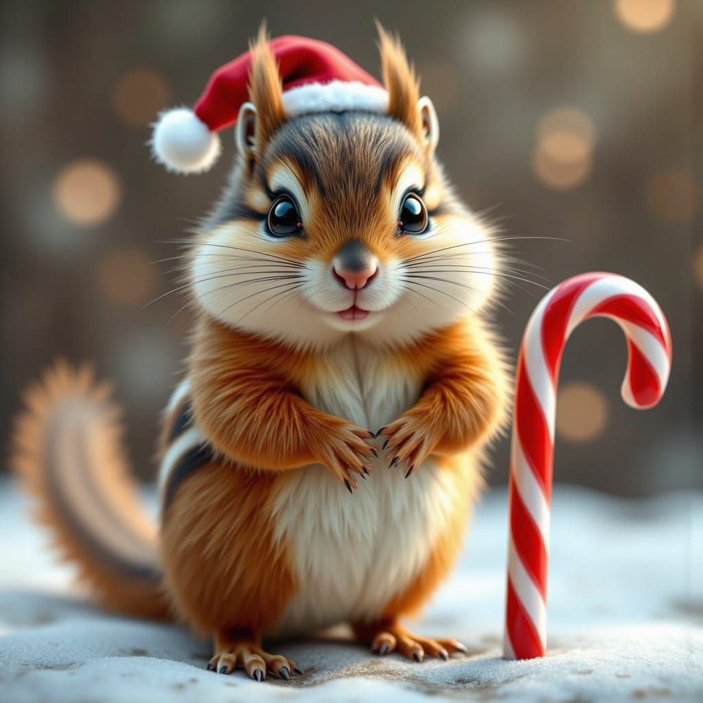 Chubby Christmas Chipmunk - Chubby Christmas Chipmunk