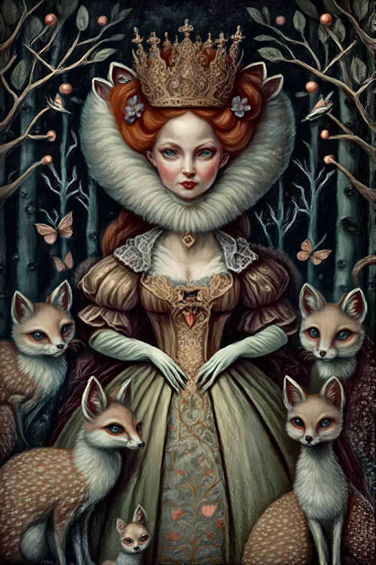 The Fox Queen - AI Generated Artwork - NightCafe Creator