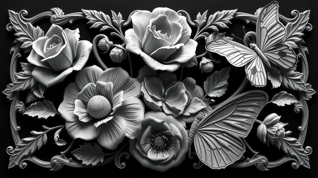 *"Generate a high-resolution 3D model in a greyscale depth map of a ...