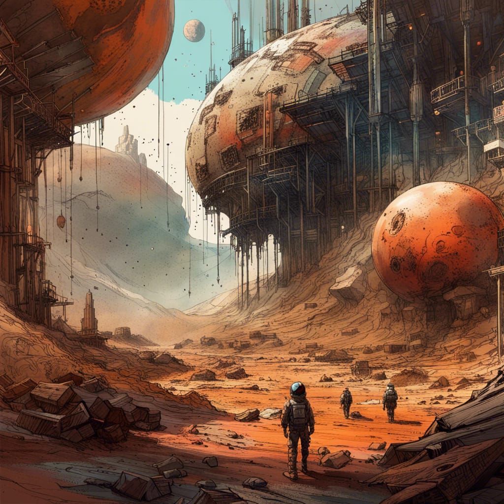 Terraforming on Mars - AI Generated Artwork - NightCafe Creator