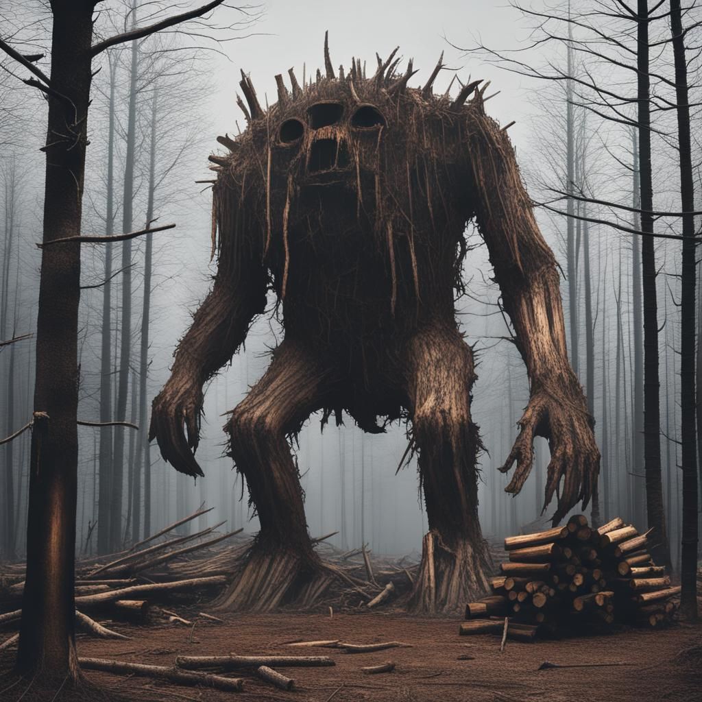 Pollution Monster Series: Deforestation - AI Generated Artwork ...