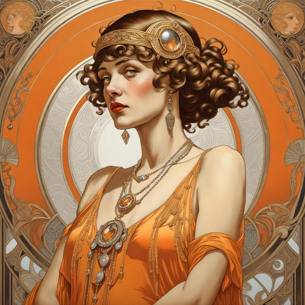 Fashion in orange - AI Generated Artwork - NightCafe Creator
