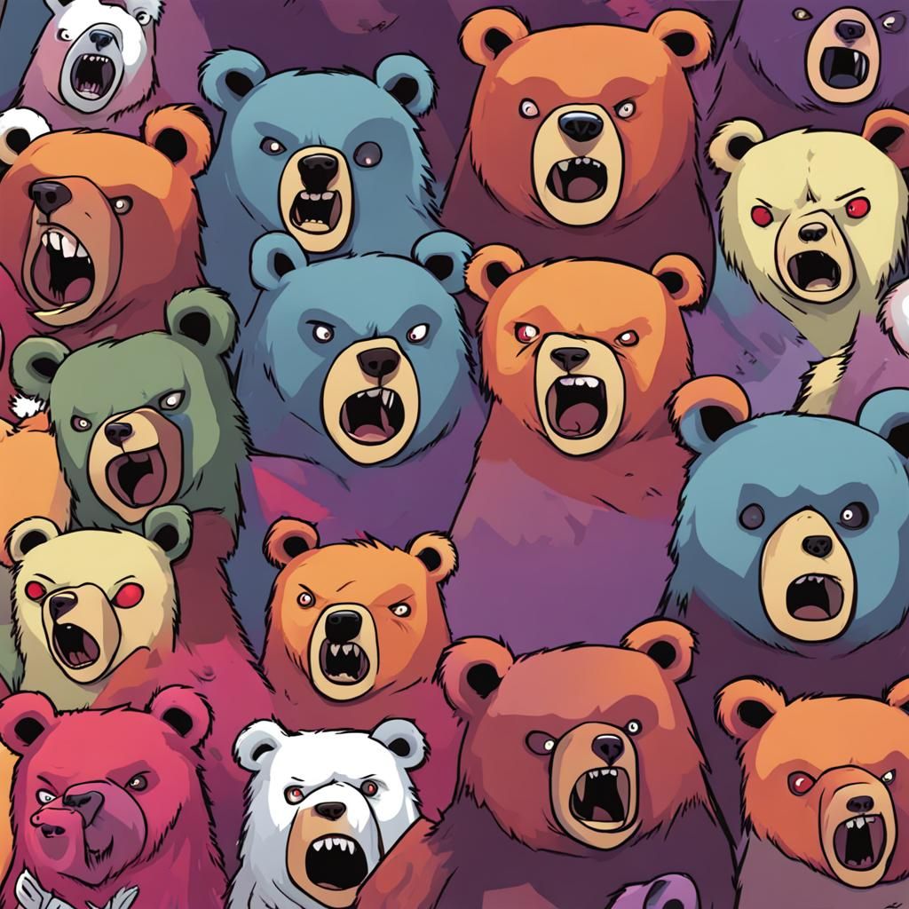 Psycho Bears - AI Generated Artwork - NightCafe Creator
