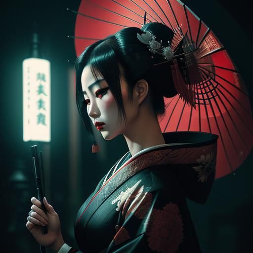Geisha Assassin - AI Generated Artwork - NightCafe Creator