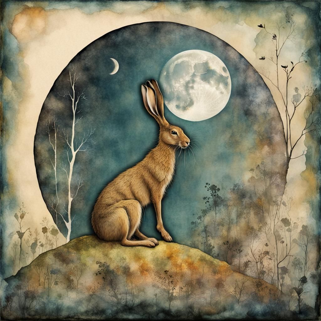 Moon Hare - AI Generated Artwork - NightCafe Creator