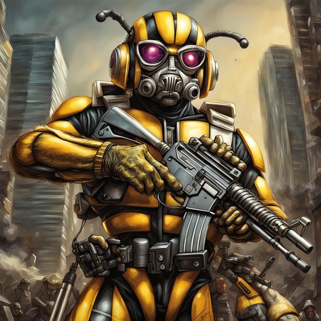 Bumblebee Baddie - AI Generated Artwork - NightCafe Creator