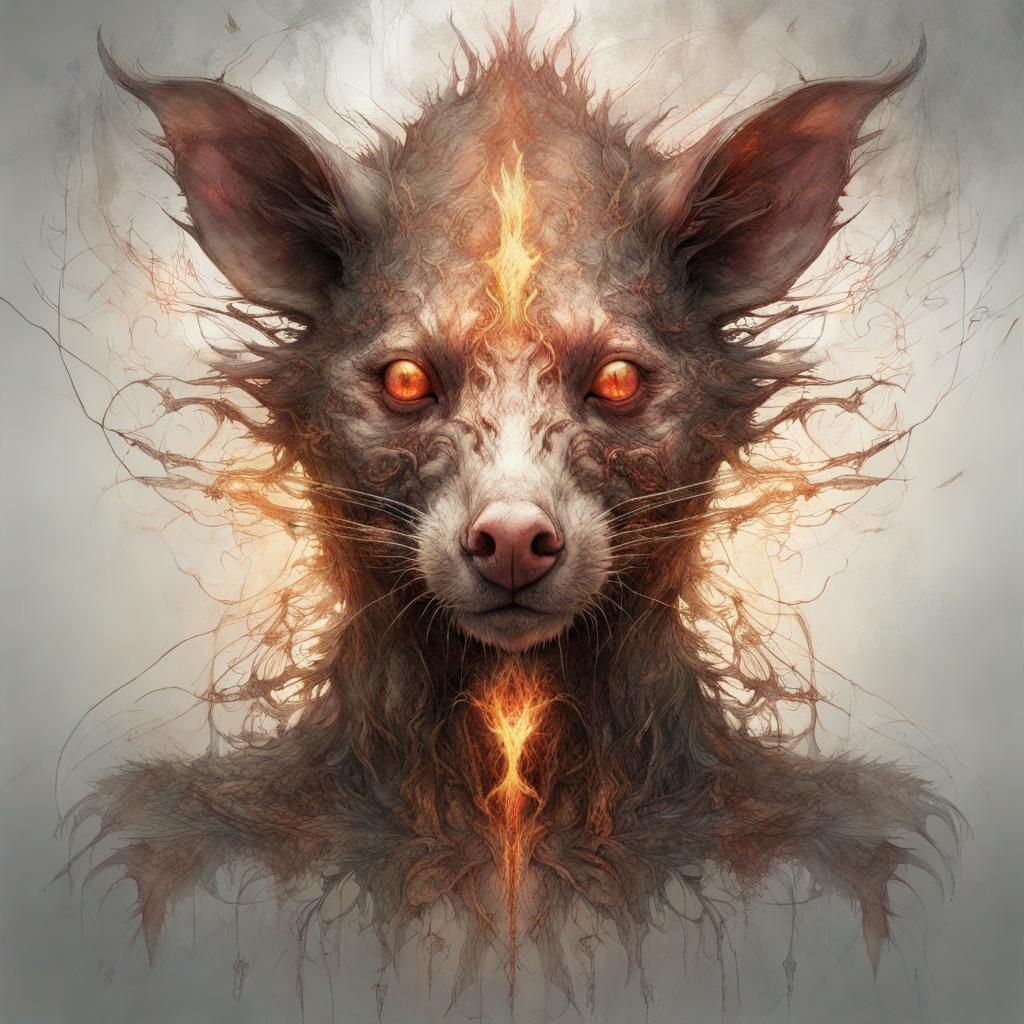 Infernal Possum God - AI Generated Artwork - NightCafe Creator