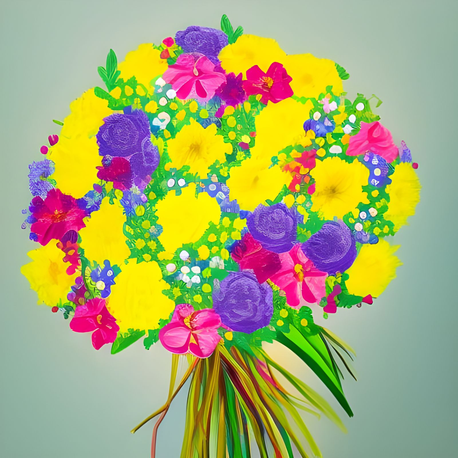 Watercolor Bouquet - AI Generated Artwork - NightCafe Creator