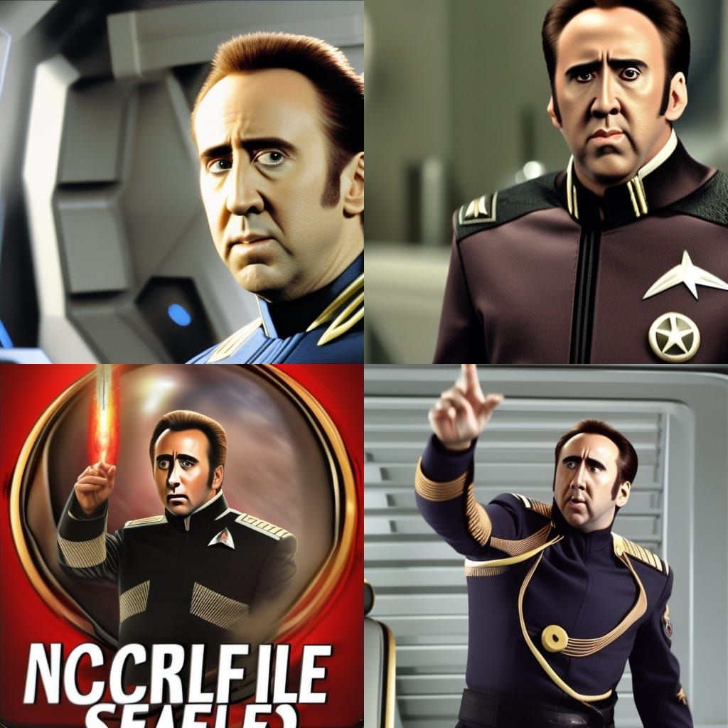 nicolas cage starfleet captain - AI Generated Artwork - NightCafe Creator