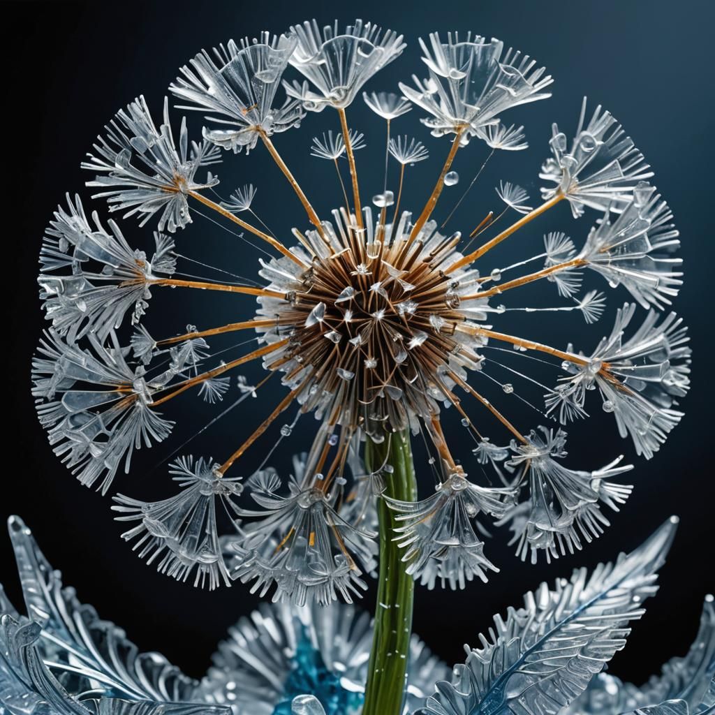 ice dandelion - AI Generated Artwork - NightCafe Creator