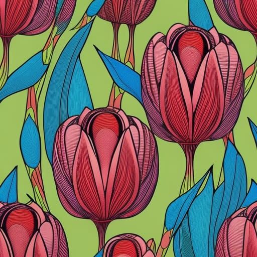 Floral Pattern #3 - AI Generated Artwork - NightCafe Creator