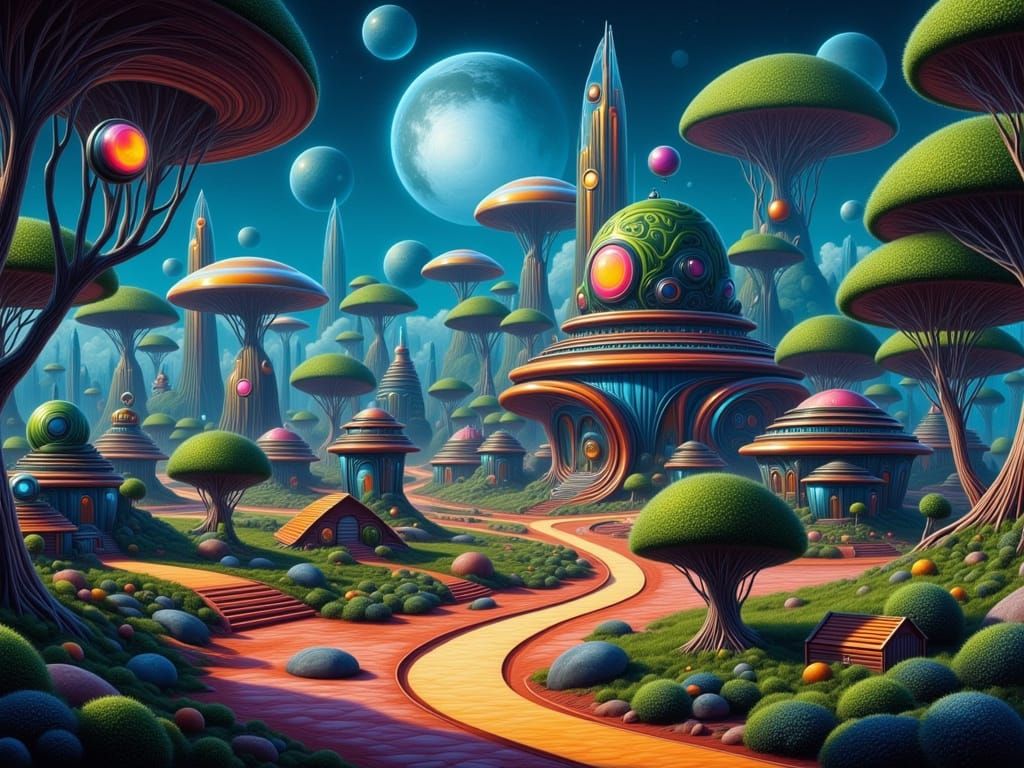 Solarpunk city on the moon - Solarpunk city on the moon