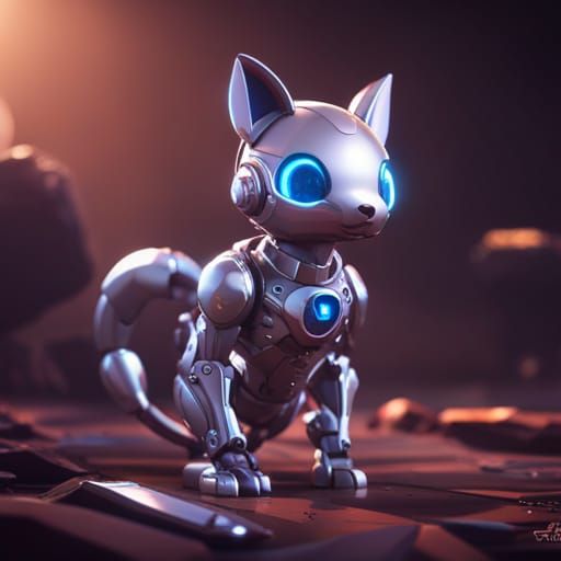 baby cyborg fox - AI Generated Artwork - NightCafe Creator