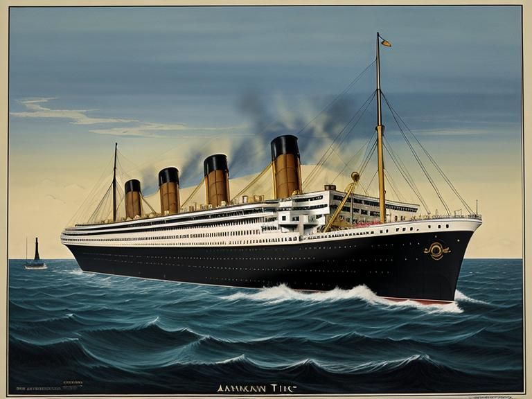 RMS Titanic comic art - AI Generated Artwork - NightCafe Creator