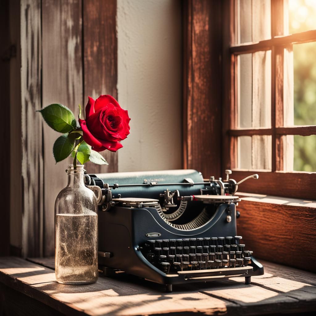 Vintage Typewriter - AI Generated Artwork - NightCafe Creator