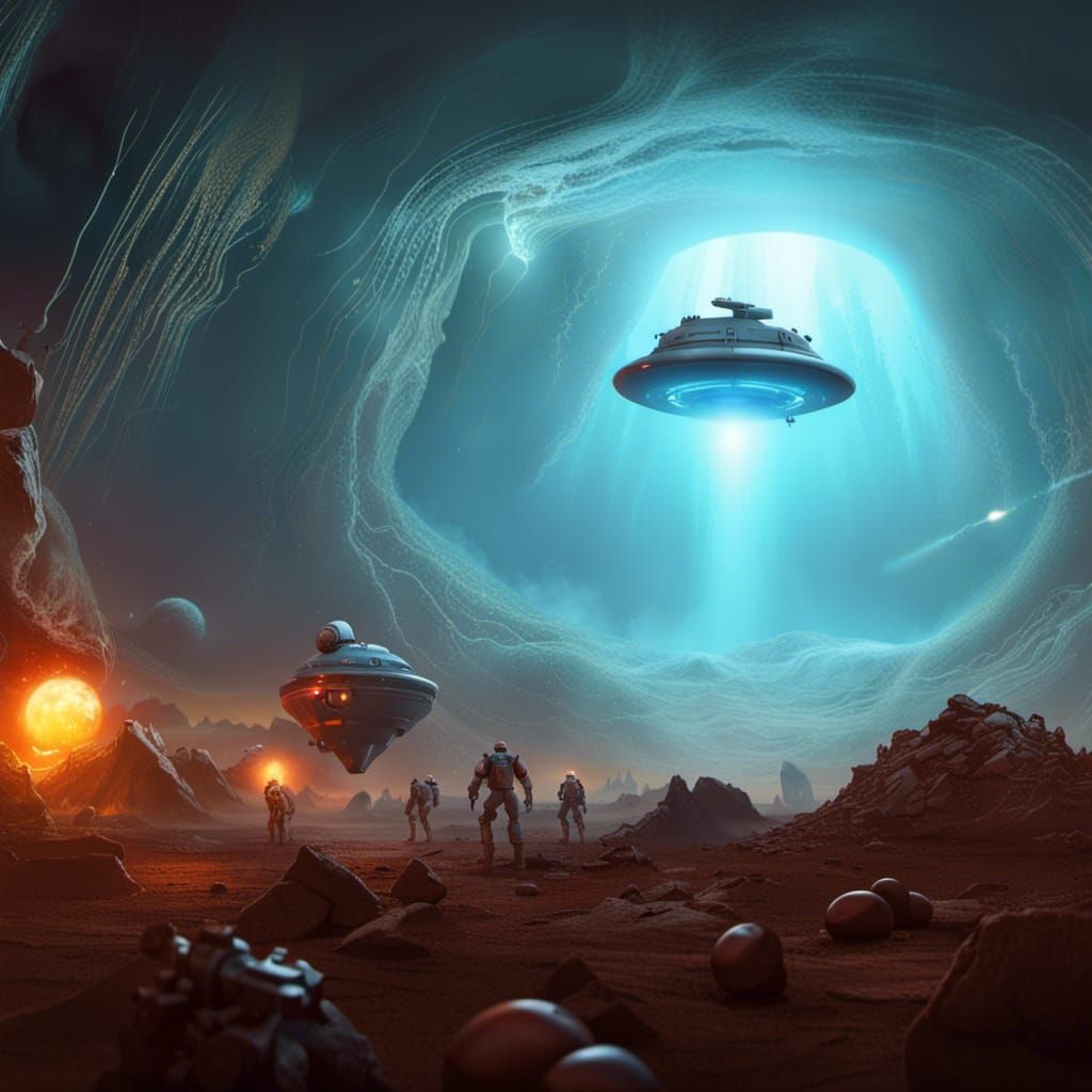 Alien cave - AI Generated Artwork - NightCafe Creator