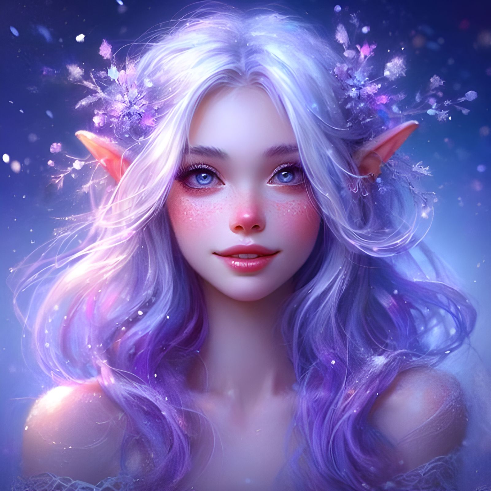 Deep Blue Elf - AI Generated Artwork - NightCafe Creator