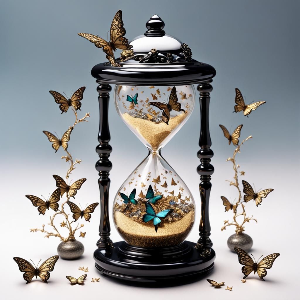 Butterfly Hourglass - AI Generated Artwork - NightCafe Creator