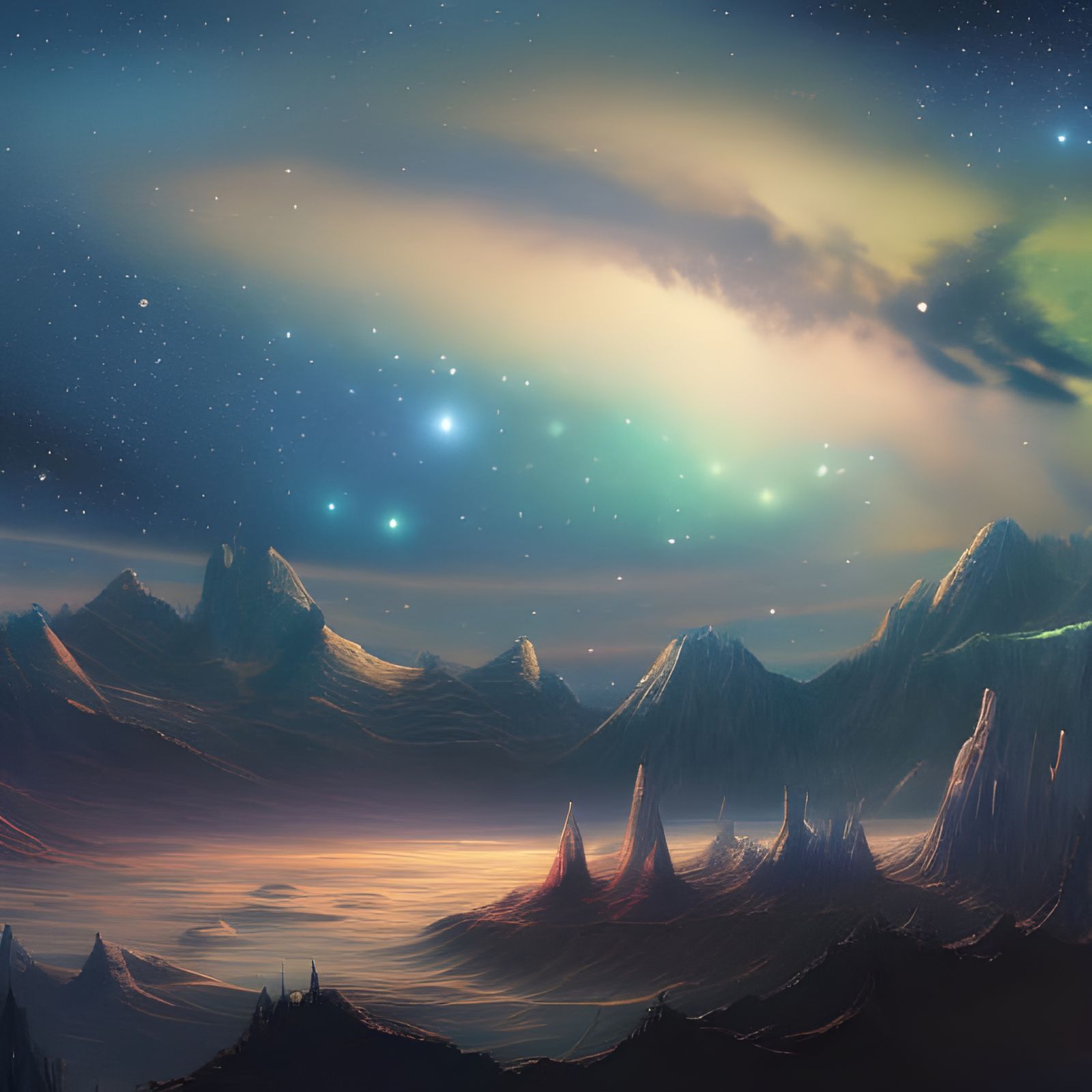 Starry Sky - AI Generated Artwork - NightCafe Creator