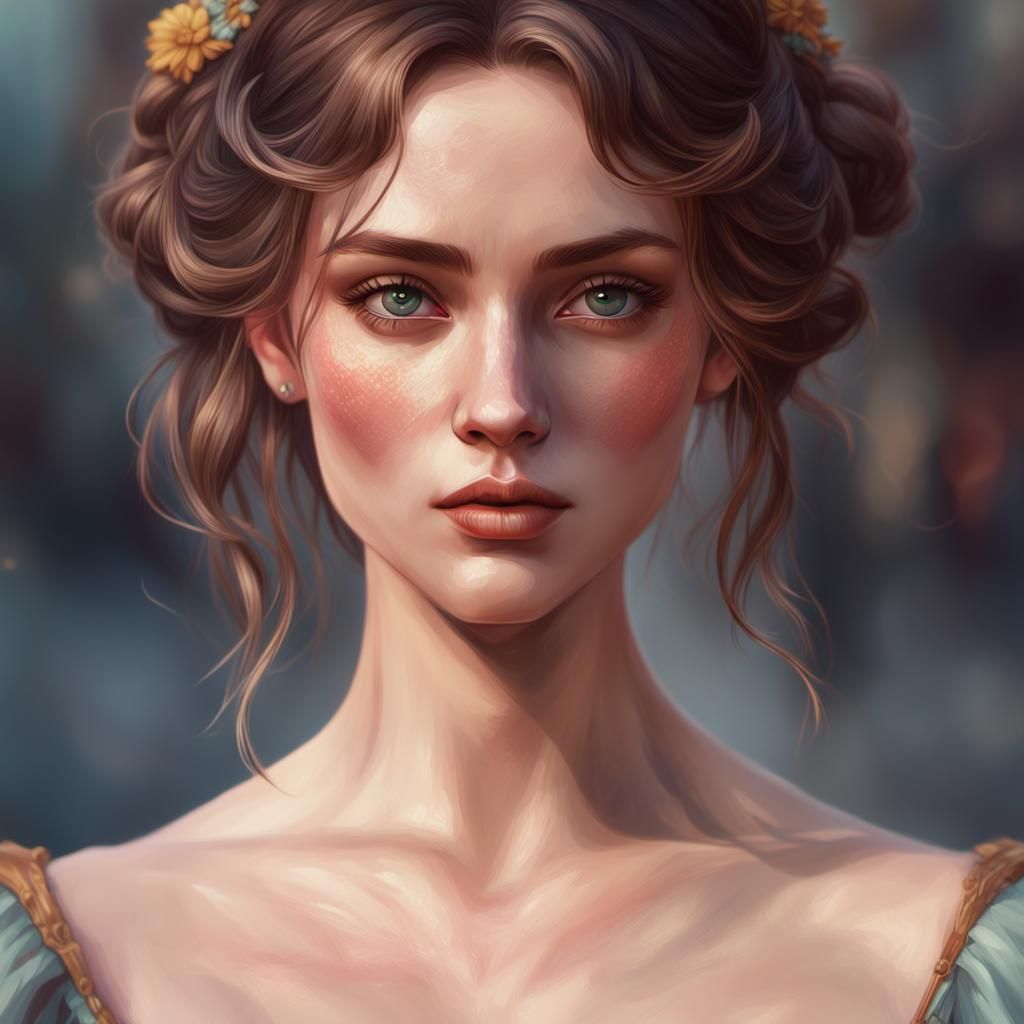 cute girl wearing a frock in middel of the road - AI Generated Artwork ...