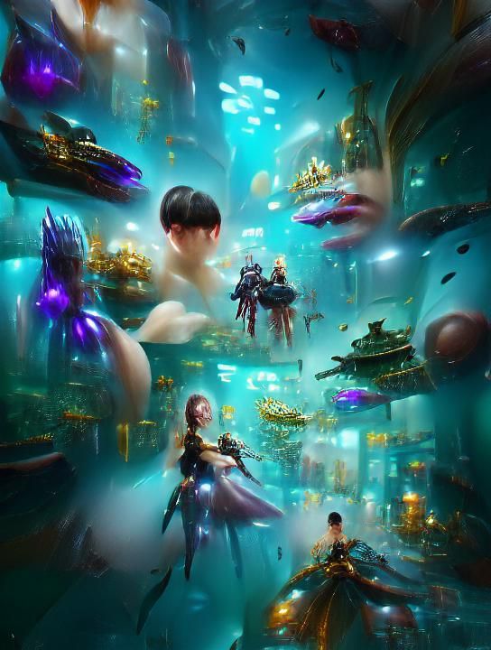 Beautiful Sci-fi Fantasy underwater empire by Alayna Danner Dang My ...