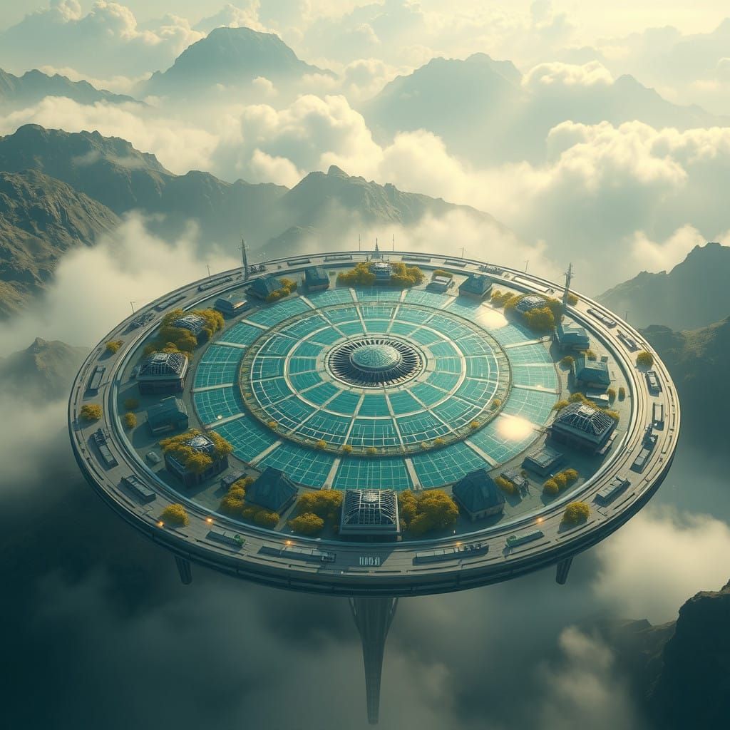 Solar Energy City - Surreal Futuristic Metropolis Unfolds on...