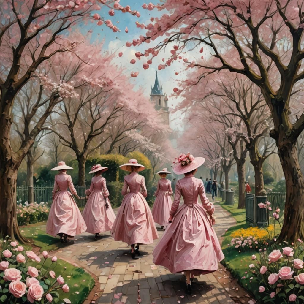 Springtime Stroll - AI Generated Artwork - NightCafe Creator