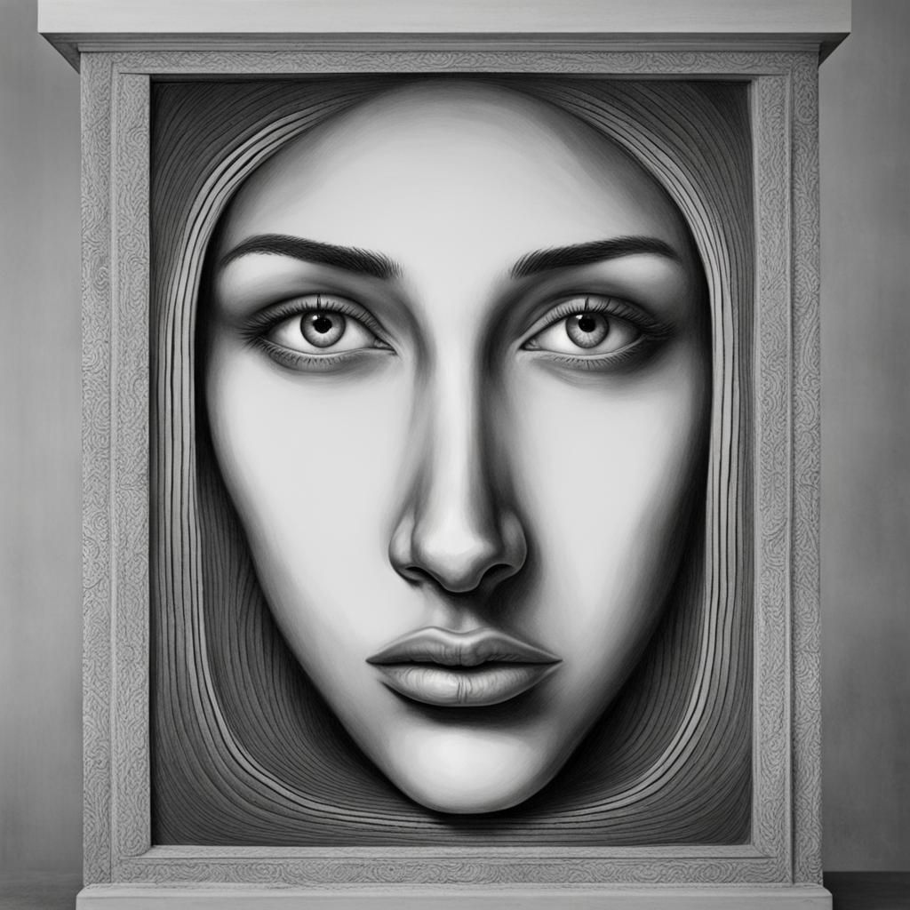 Optical Illusion Face #1 - AI Generated Artwork - NightCafe Creator
