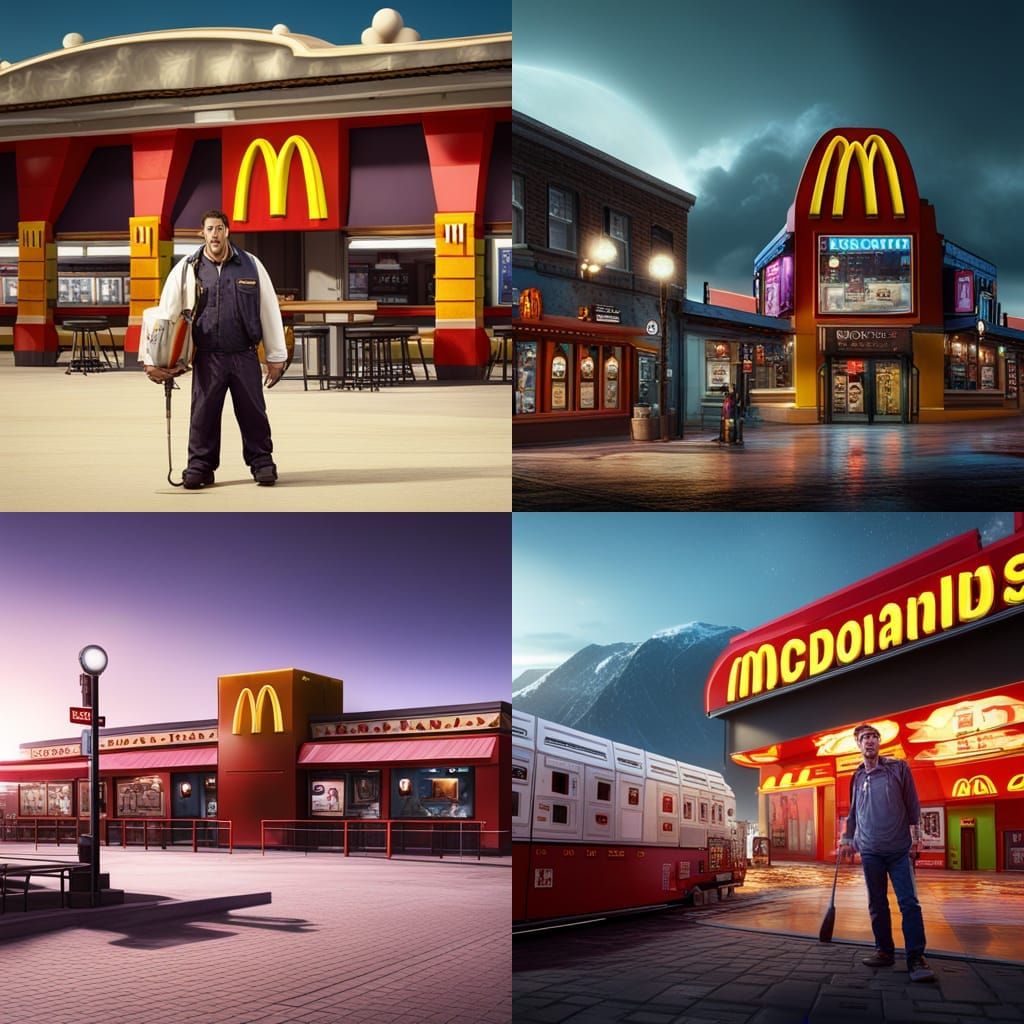 adam sandler in mcdonalds - AI Generated Artwork - NightCafe Creator