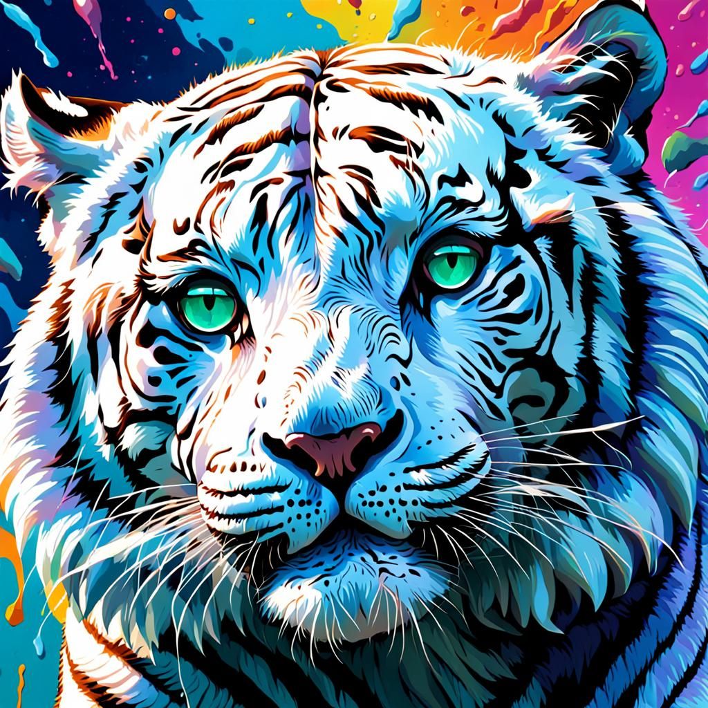 white tigers - AI Generated Artwork - NightCafe Creator