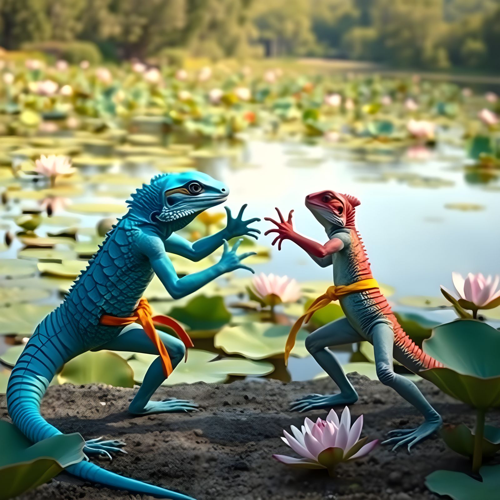 Lizard Karate - Lizard Karate Fight by Lotus Lake