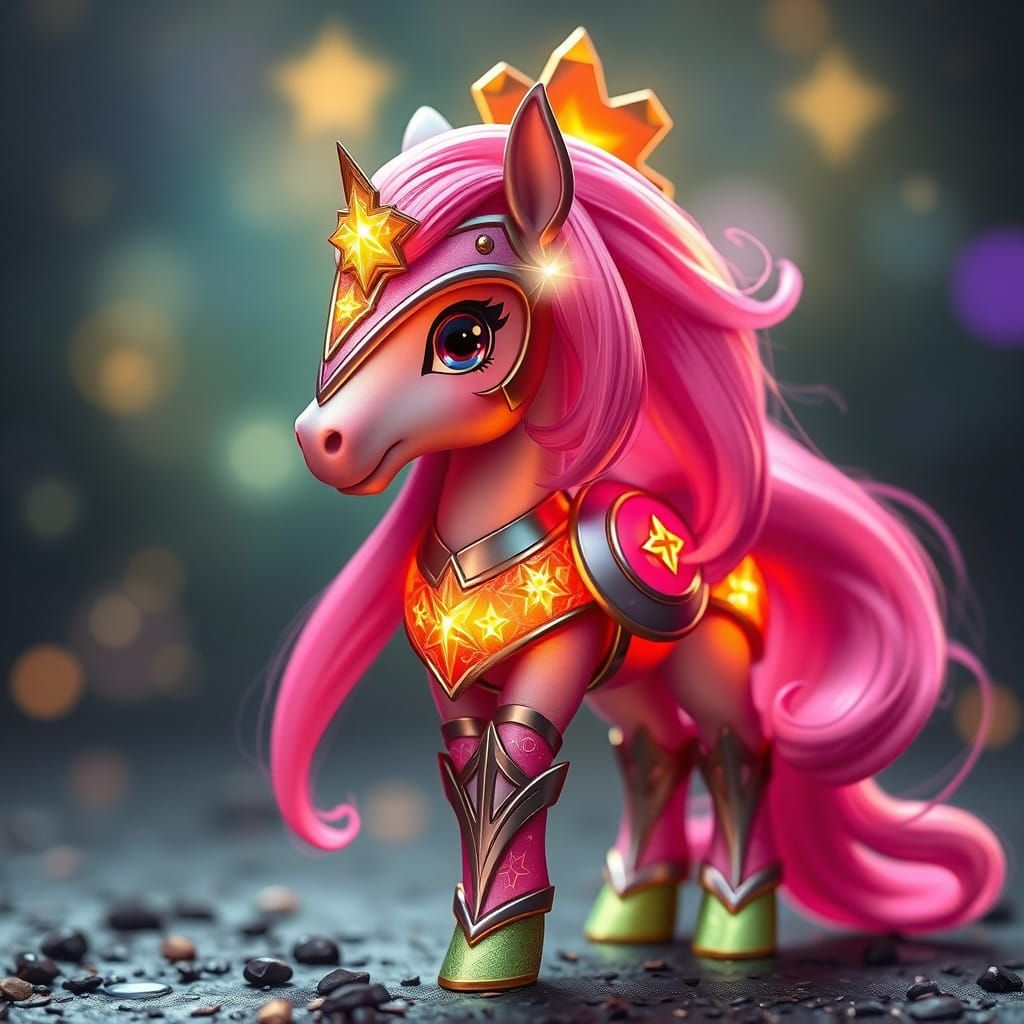 Pony wearing WEAR A RADIANT STARDUST-COLORED ARMOUR THAT AMPLIFIES YOUR ...