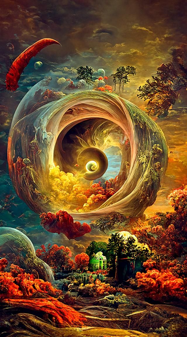 A beautifully strange painting by Benoit B. Mandelbrot, Martin Johnson ...