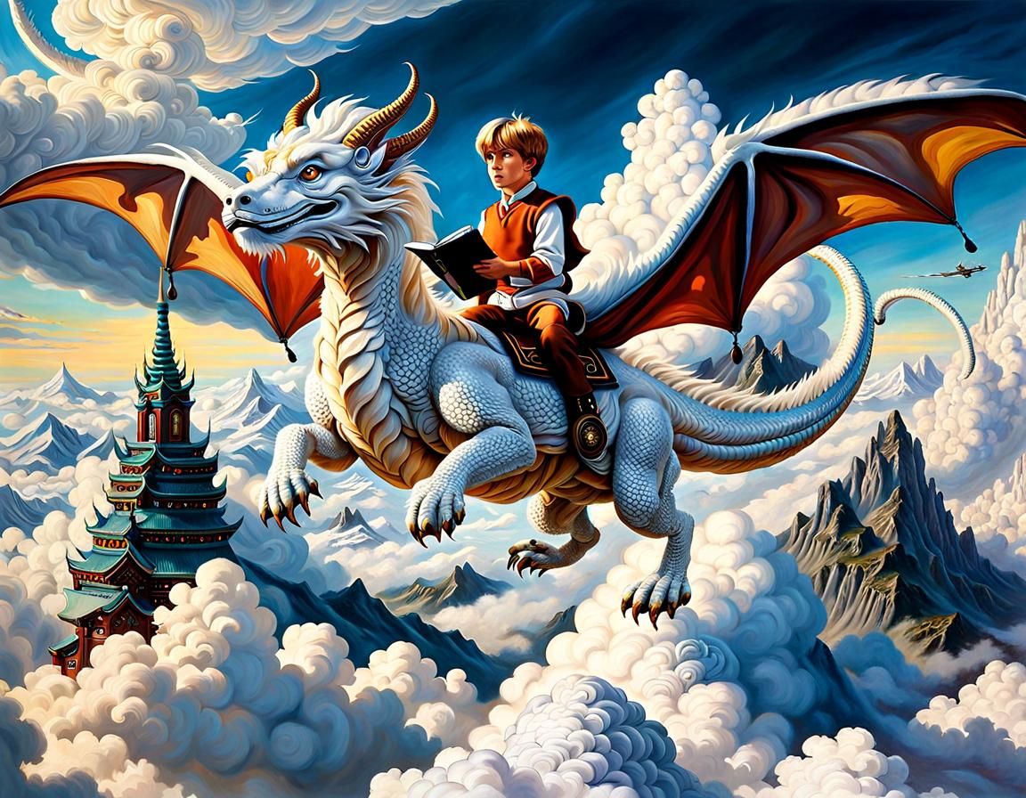 Riding the dragon - AI Generated Artwork - NightCafe Creator