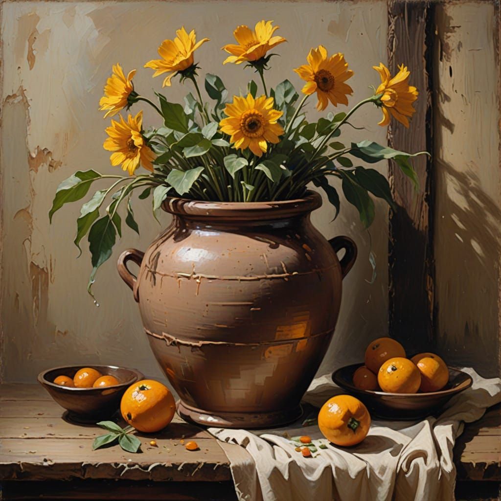 Clay Pot Still Life - Clay Pot Still Life