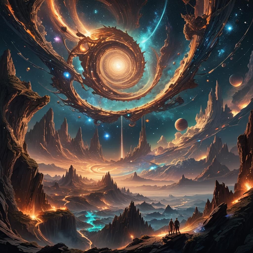 Island in Space - AI Generated Artwork - NightCafe Creator