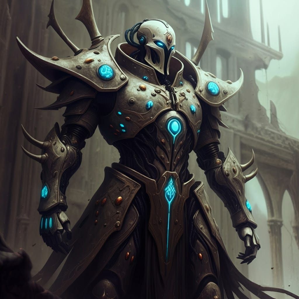 Exodite Elder warrior - Cyberpunk Eldar Warrior in Ancient ...