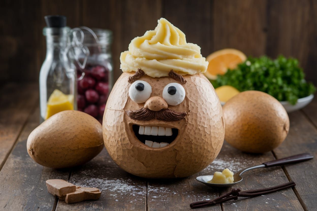 Psychedelic Mashed Potatoes Portrait - AI Art