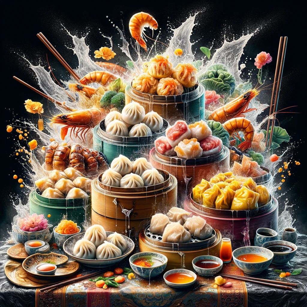 Dim-Sum Feast! - AI Generated Artwork - NightCafe Creator