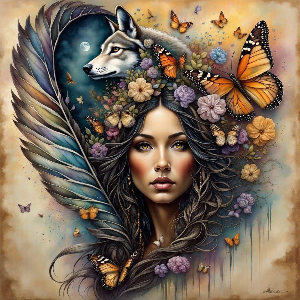 Feather portrait - Feather portrait