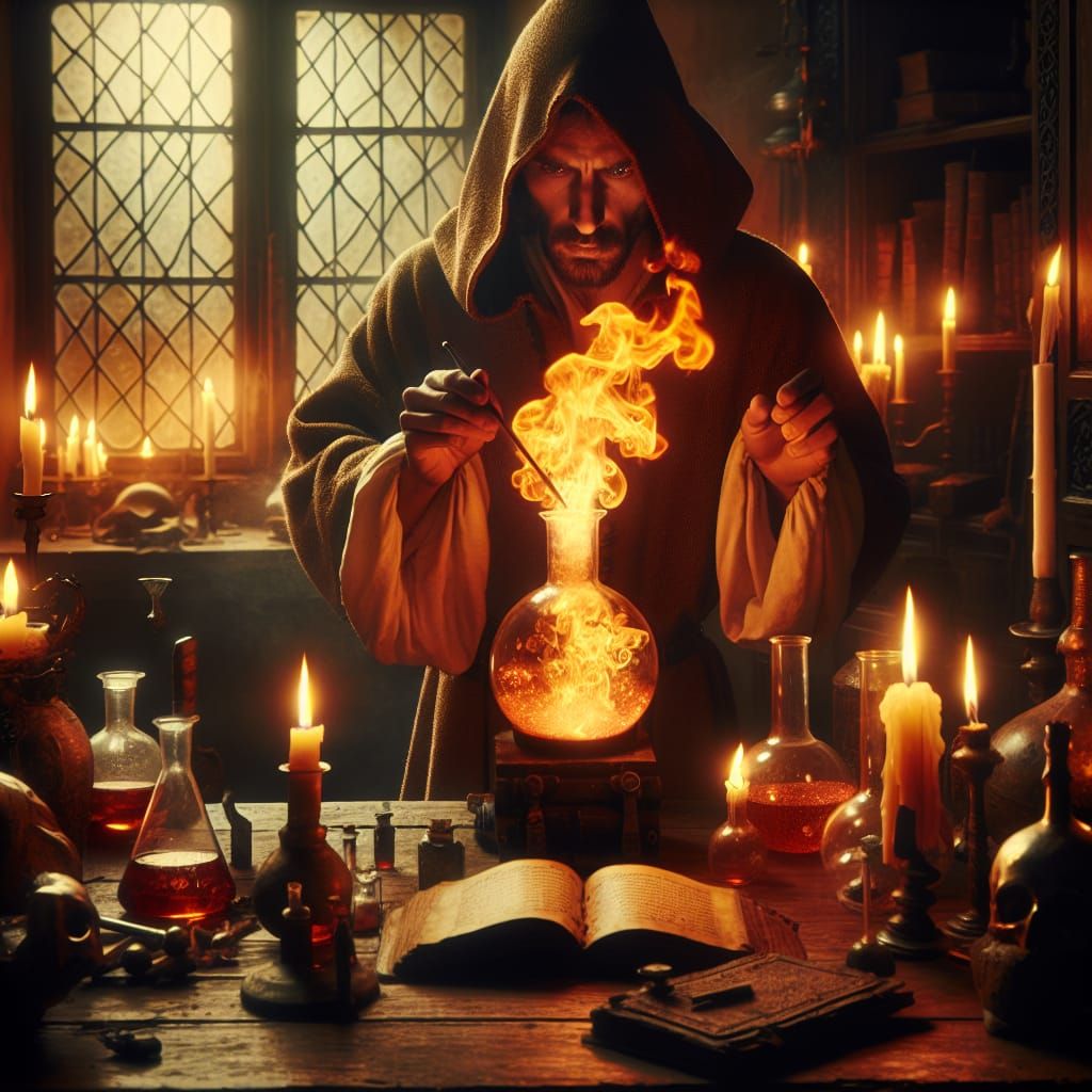 Alchemist’s fire - AI Generated Artwork - NightCafe Creator