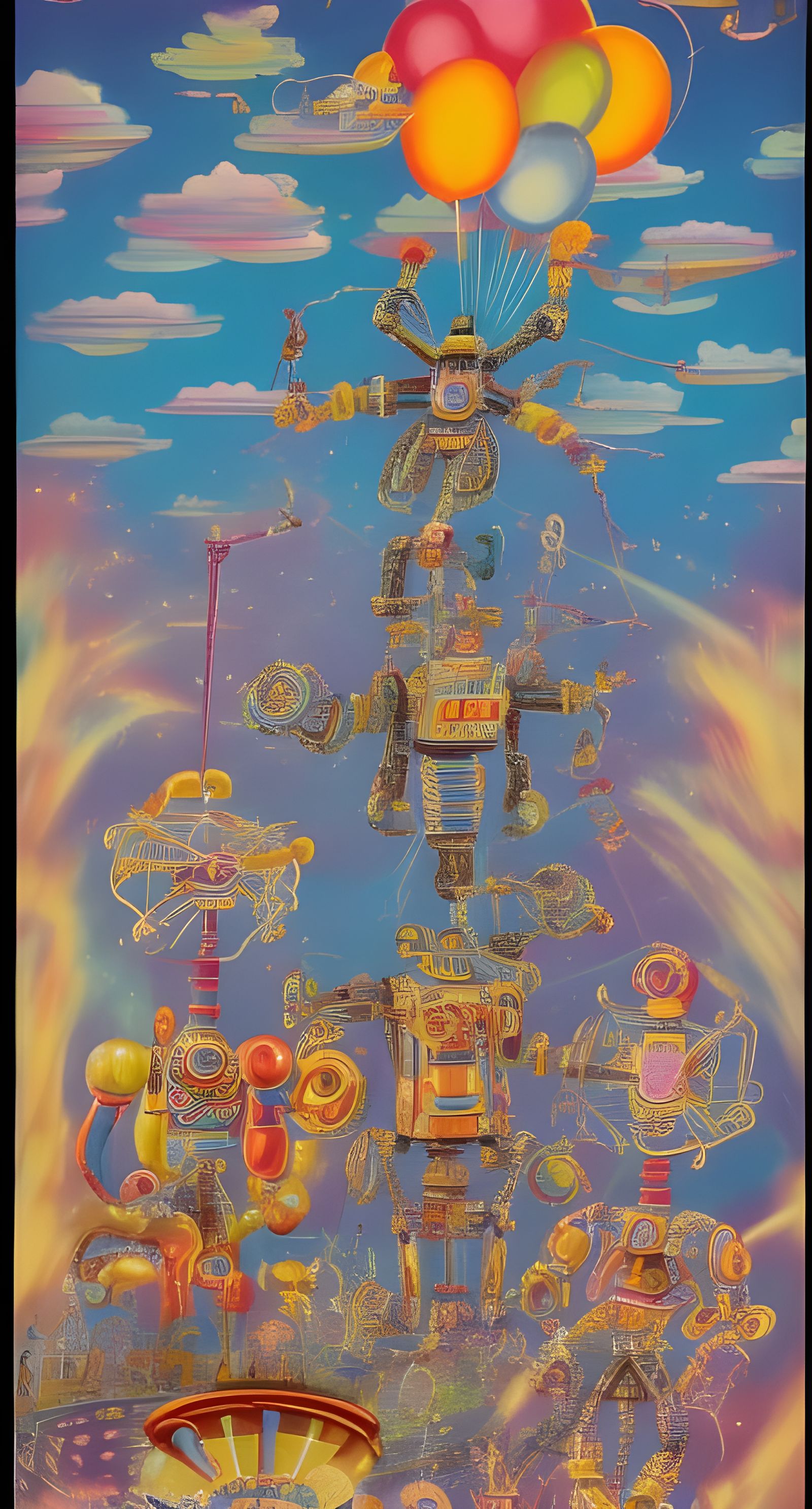 Bots & Balloons, 1959 - AI Generated Artwork - NightCafe Creator