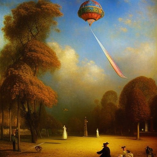 Let's go fly a kite / up to the highest height / up to the atmosphere ...