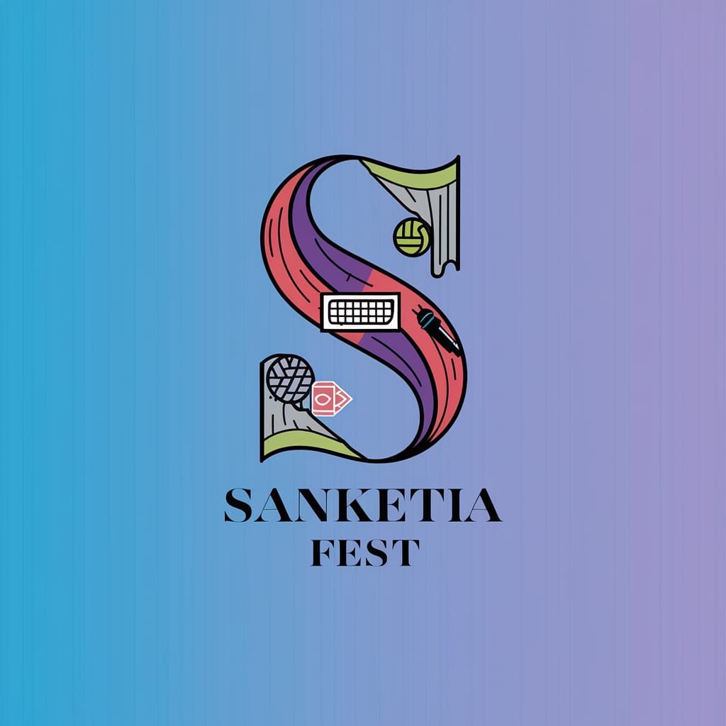 Sanketika Fest Logo with Elegant Stage Symbol and ... - AI Art